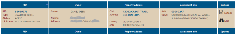 Nova Scotia title search using Property Online - BuylandNS